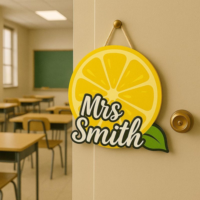 Lemon Door Hanger - Etsy