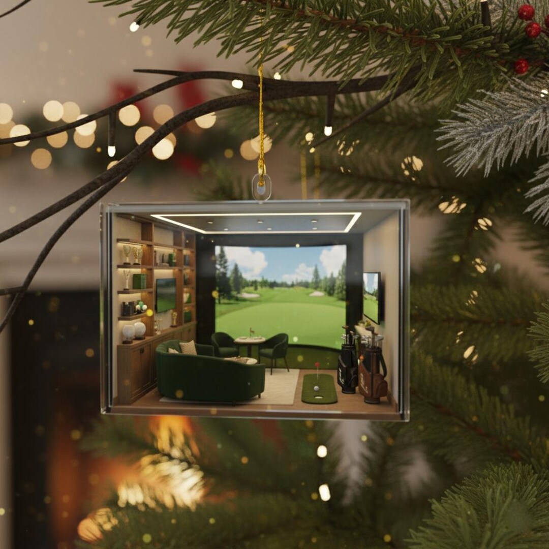 Personalized Indoor Golf Course Christmas Ornament, Christmas Gift for ...