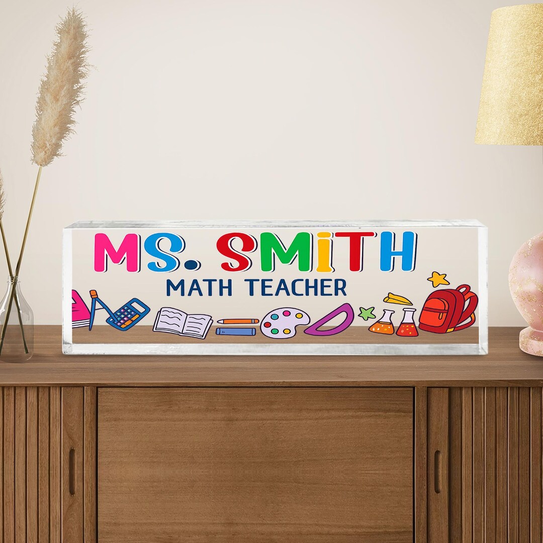 Personalized Teacher Desk Name Plate Teacher Appreciation Gift, Teacher ...