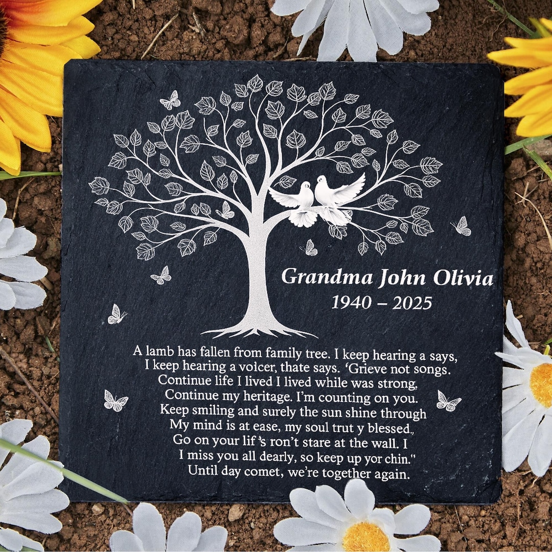 Personalized Garden Memorial Stones – Custom Memorial Slabs With Poems ...