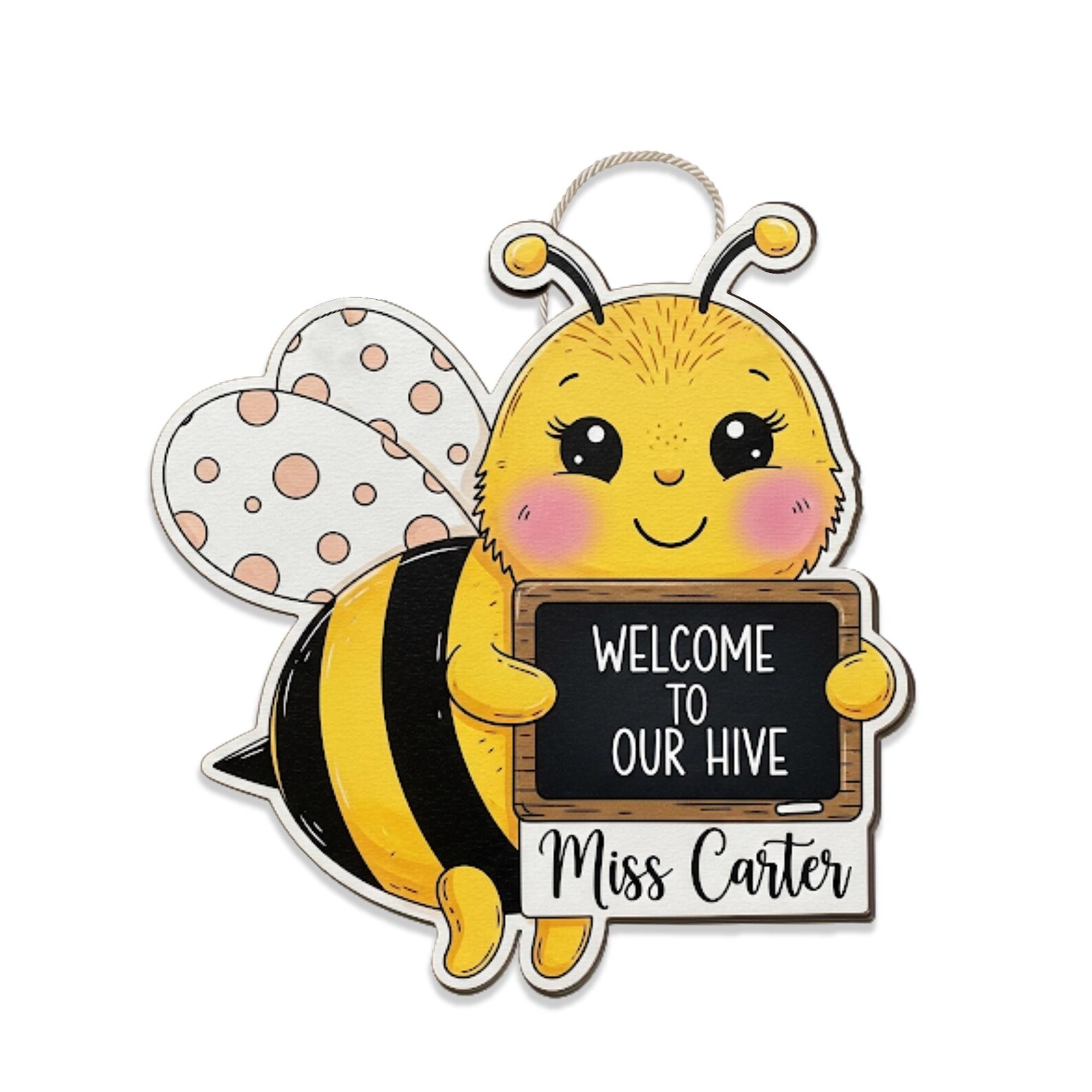 Bee Classroom Door Sign, Welcome to Our Hive Teacher Sign, Personalized ...