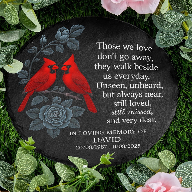 Cardinal Memorial Stone - Etsy