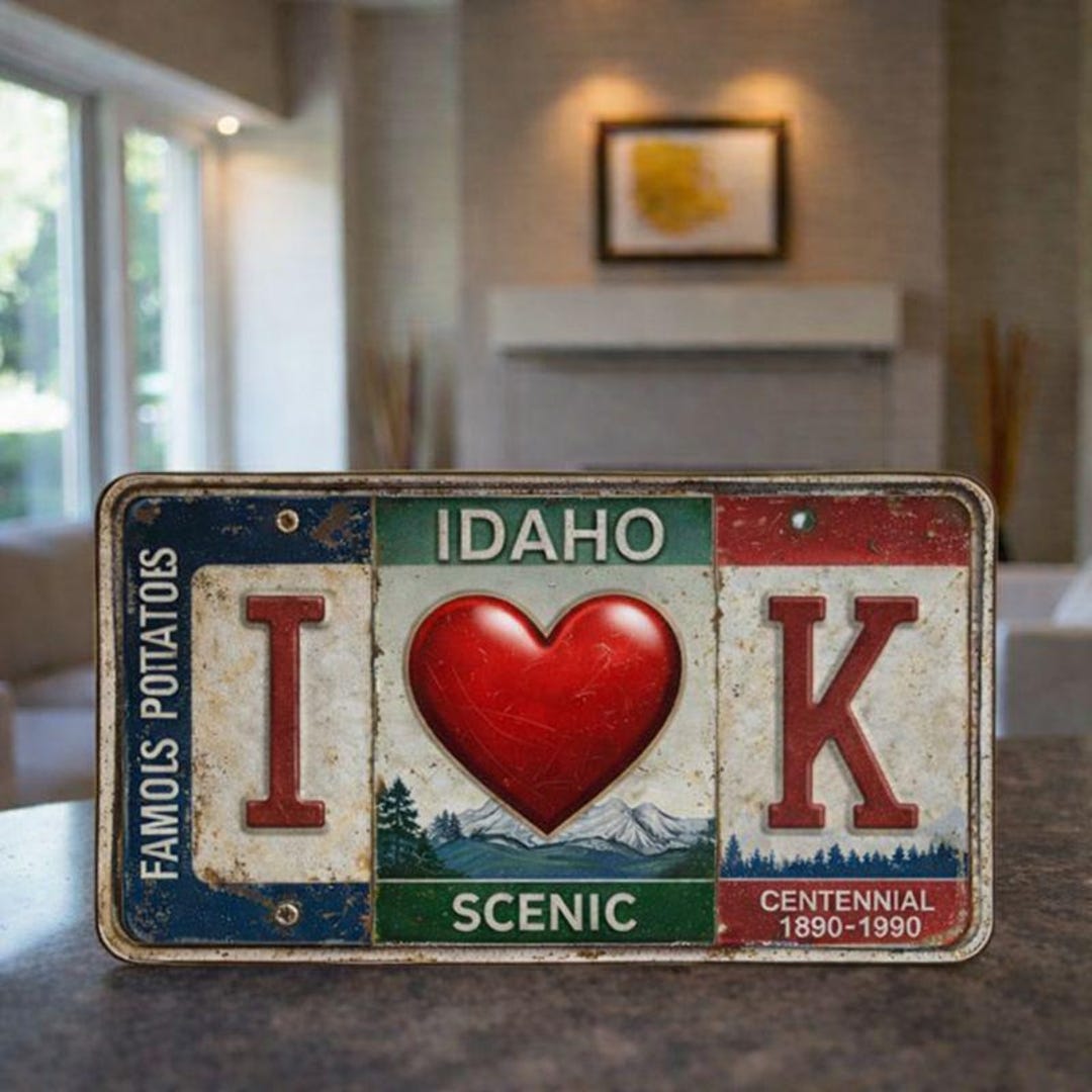Personalized Couple Wooden Block, License Plate Letters, Initials Heart ...