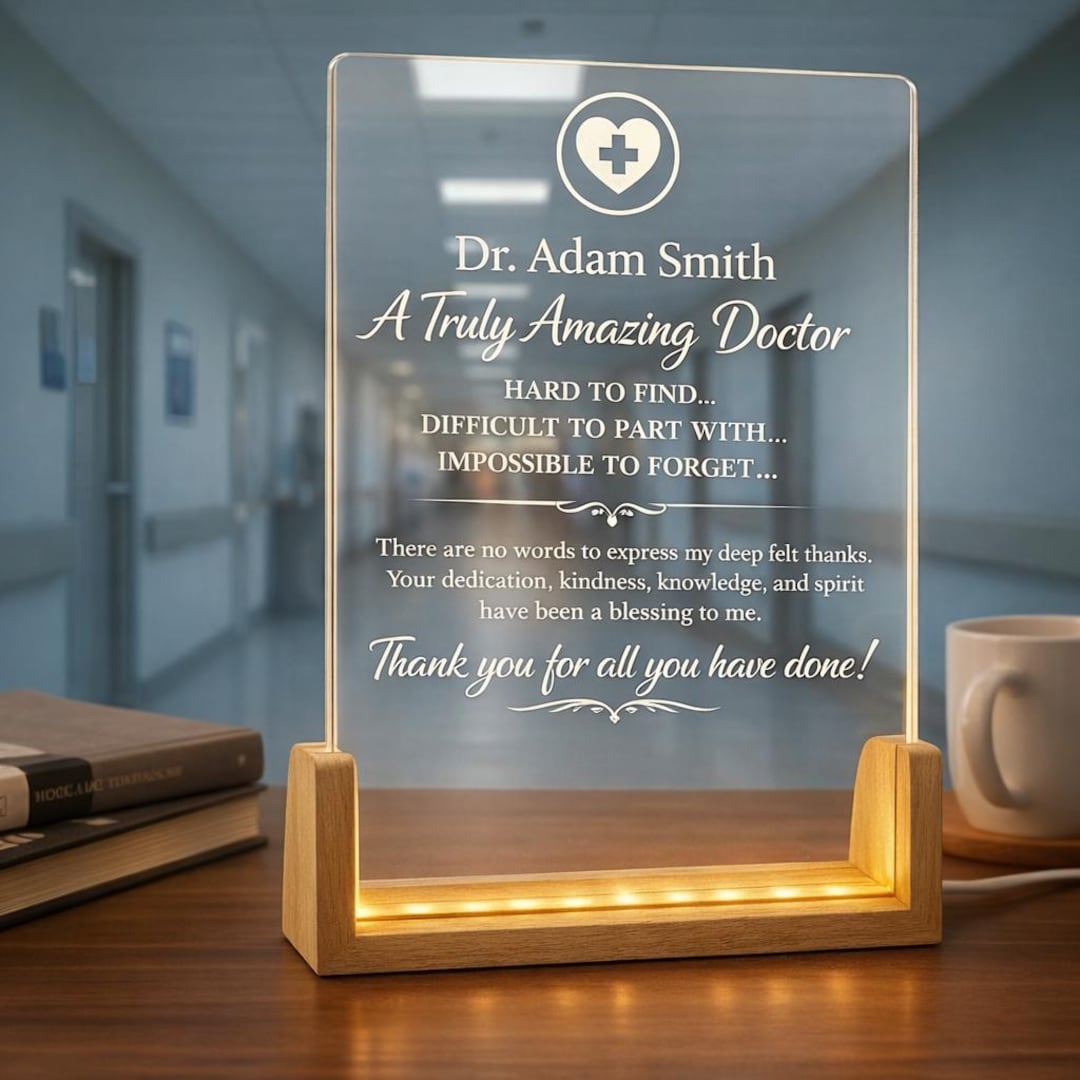 Personalized Custom Acrylic Plaque, Doctor Gift, Appreciation Gift ...