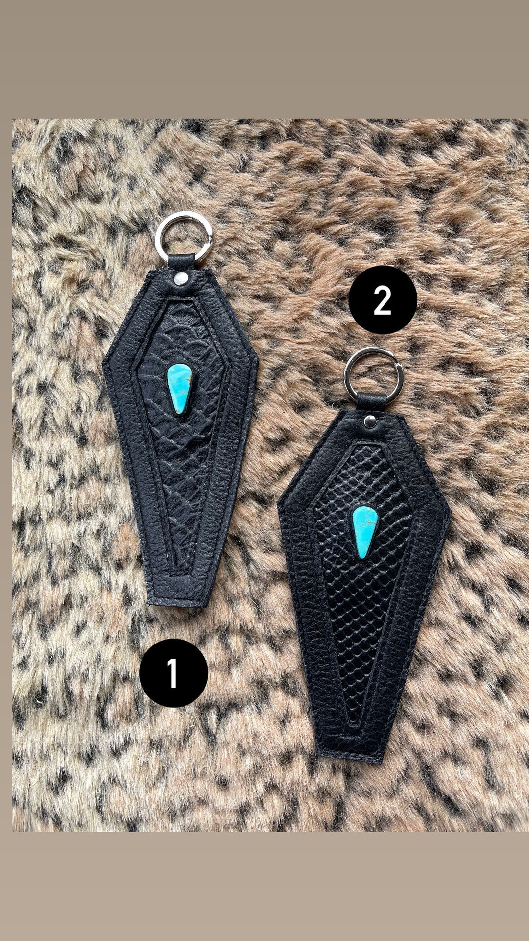 Turquoise Coffin Key Holder/bag Flare - Etsy