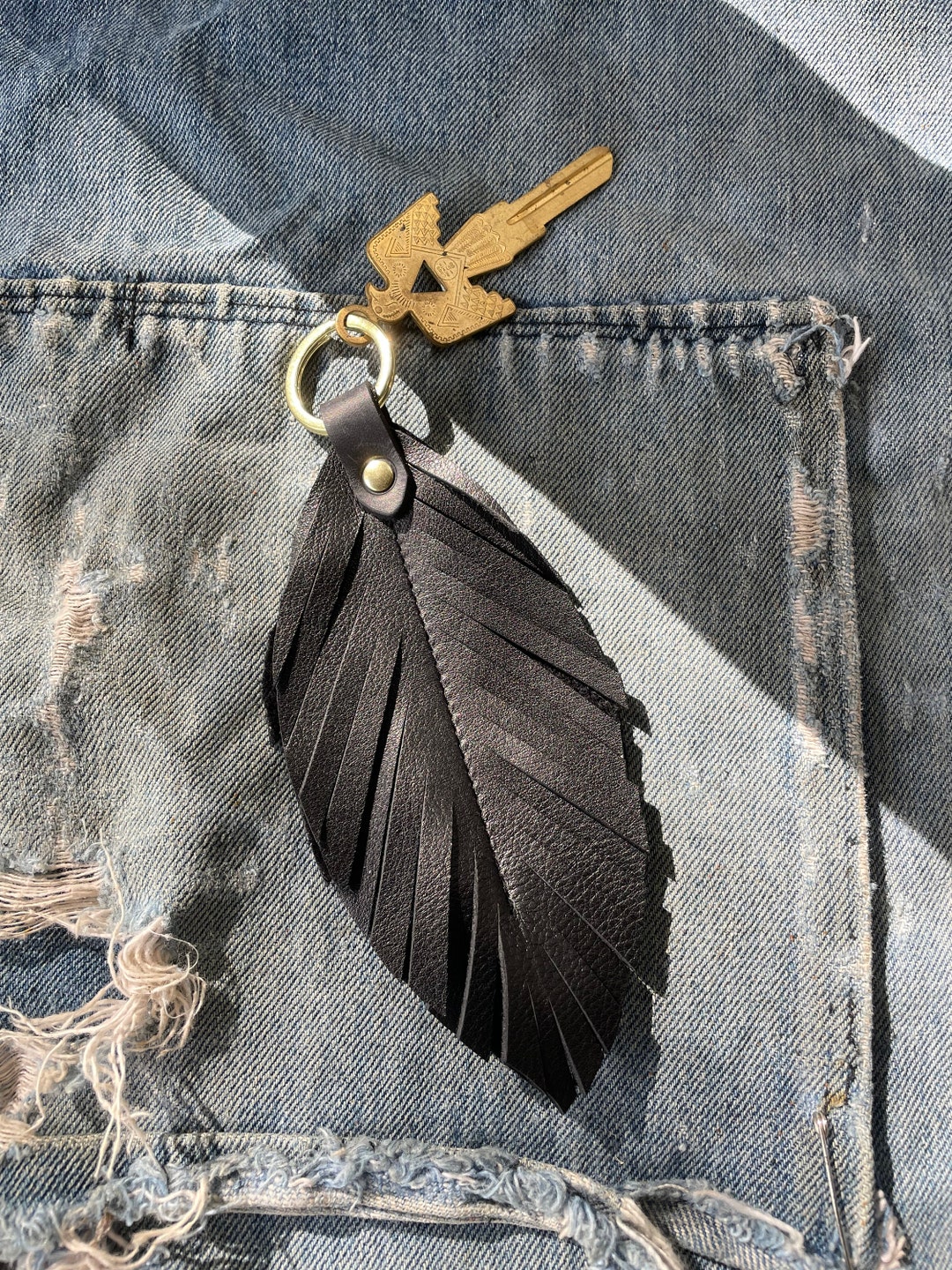 Fringy Feather Key Holder - Etsy