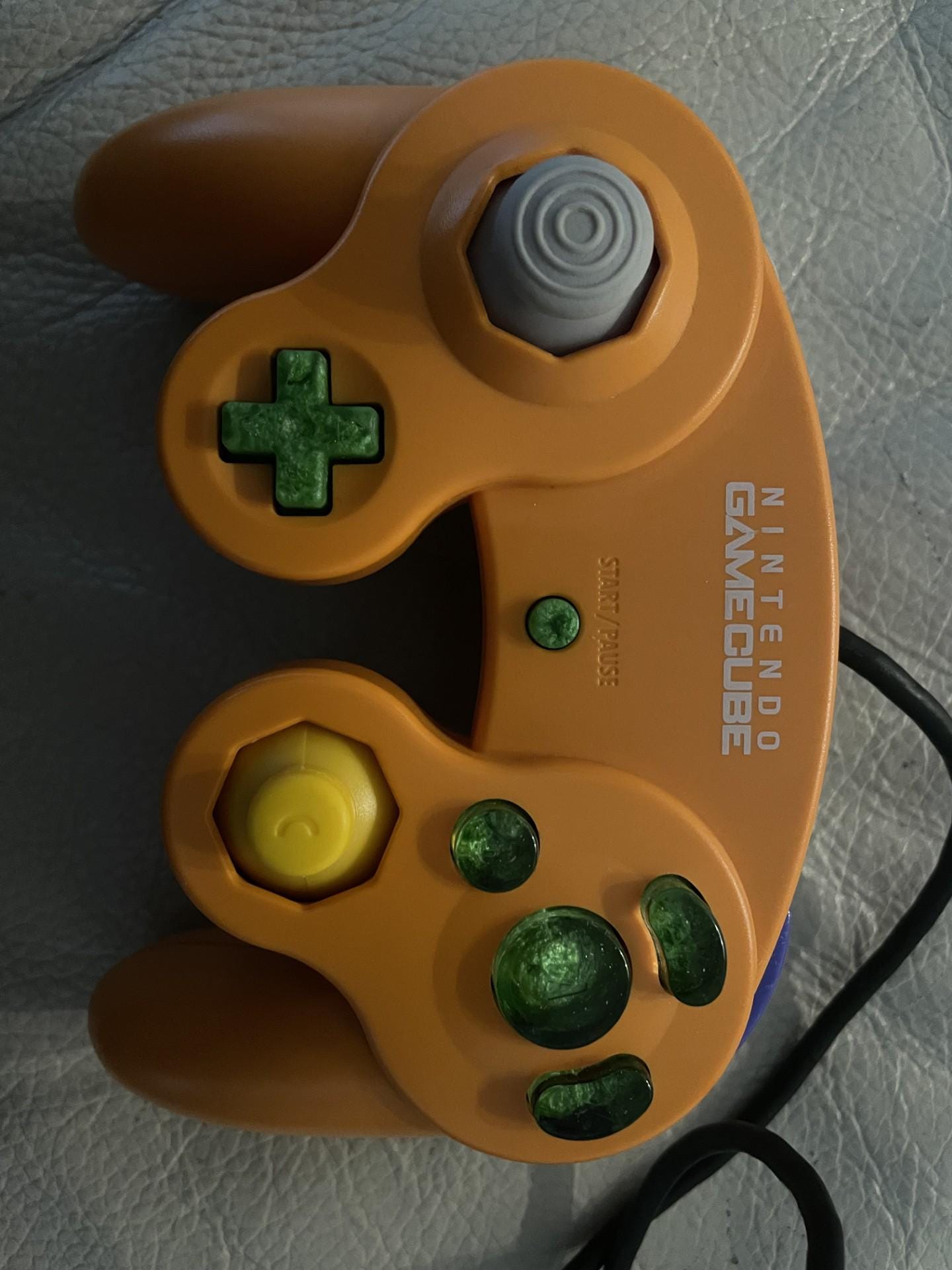 OEM Spice Orange Gamecube Controller Green Resin Buttons. Performance ...