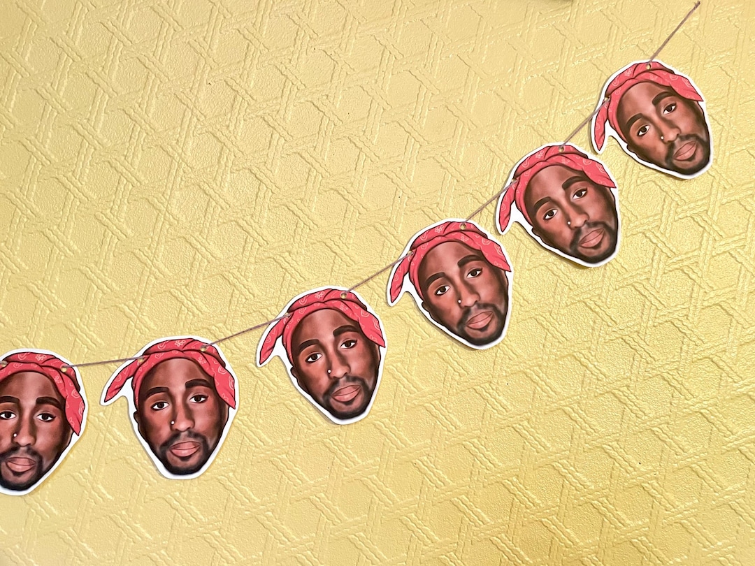 Tupac Shakur Inspired Birthday Party Banner Bunting Decoration - 2pac ...