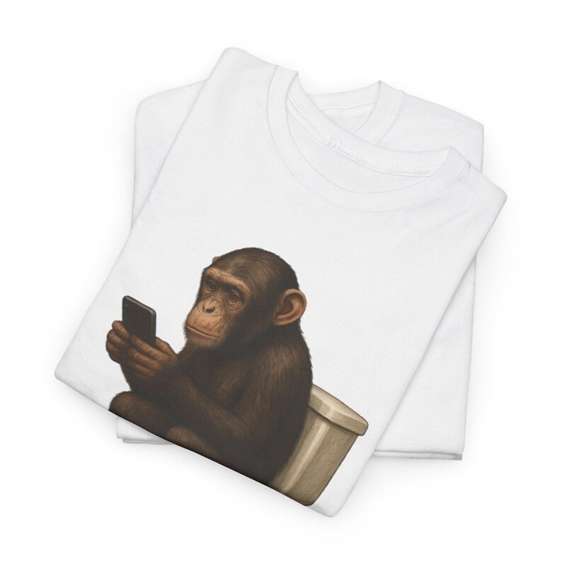 Funny Philosopher Monkey T-shirt | Social Media Tee | White Elephant ...