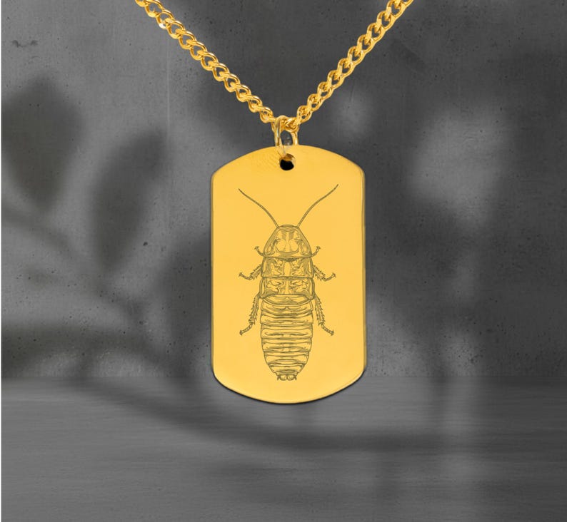 Madagascar Hissing Cockroach Engraved Tag Necklace - Custom ...