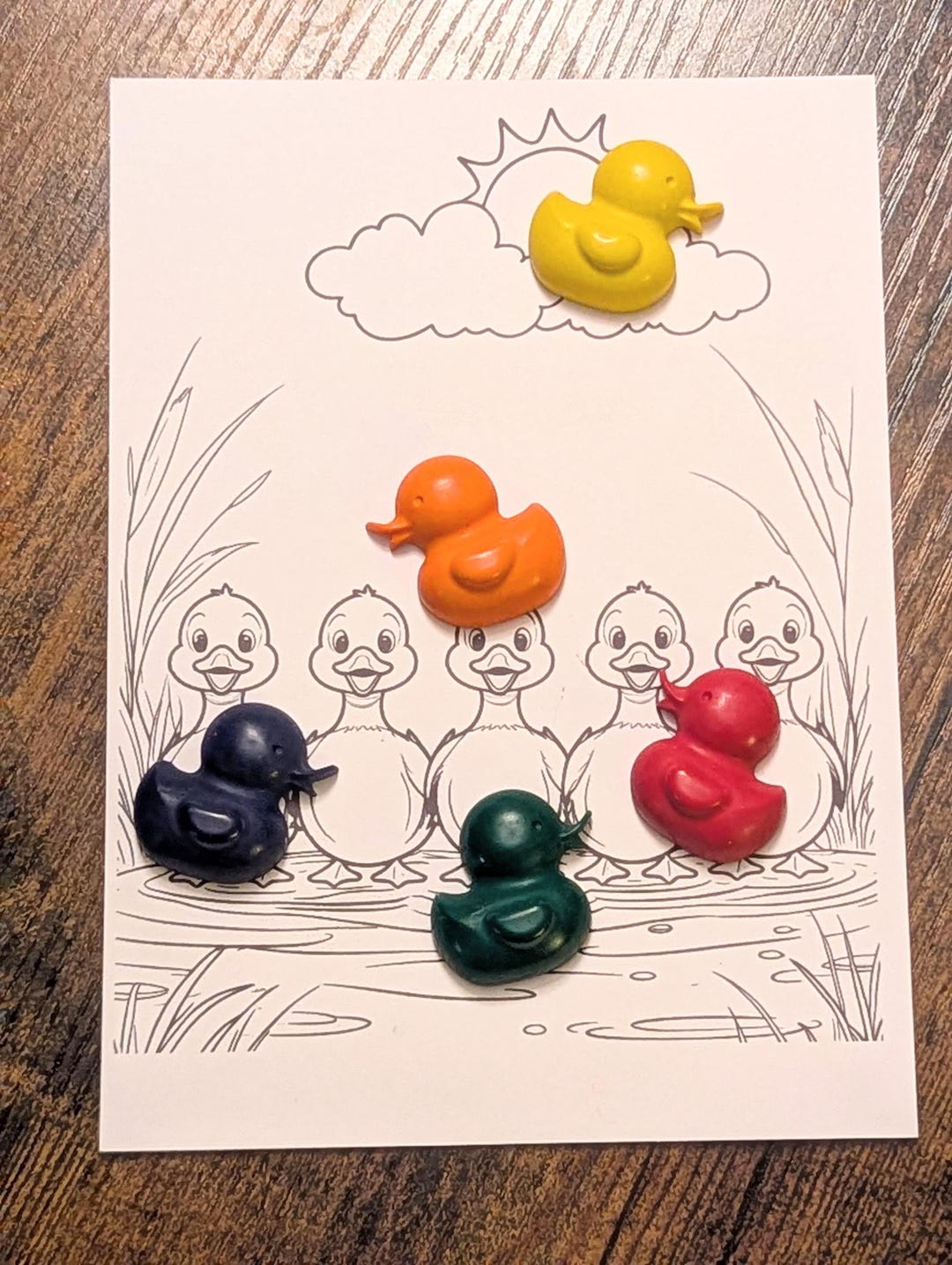 5 Little Ducks Crayon Creativity Pack,handmade Duck Crayons,preschool ...