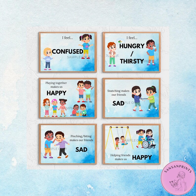 Feelings and Emotions Posters for Kids | Printable A4 Social Emotional ...