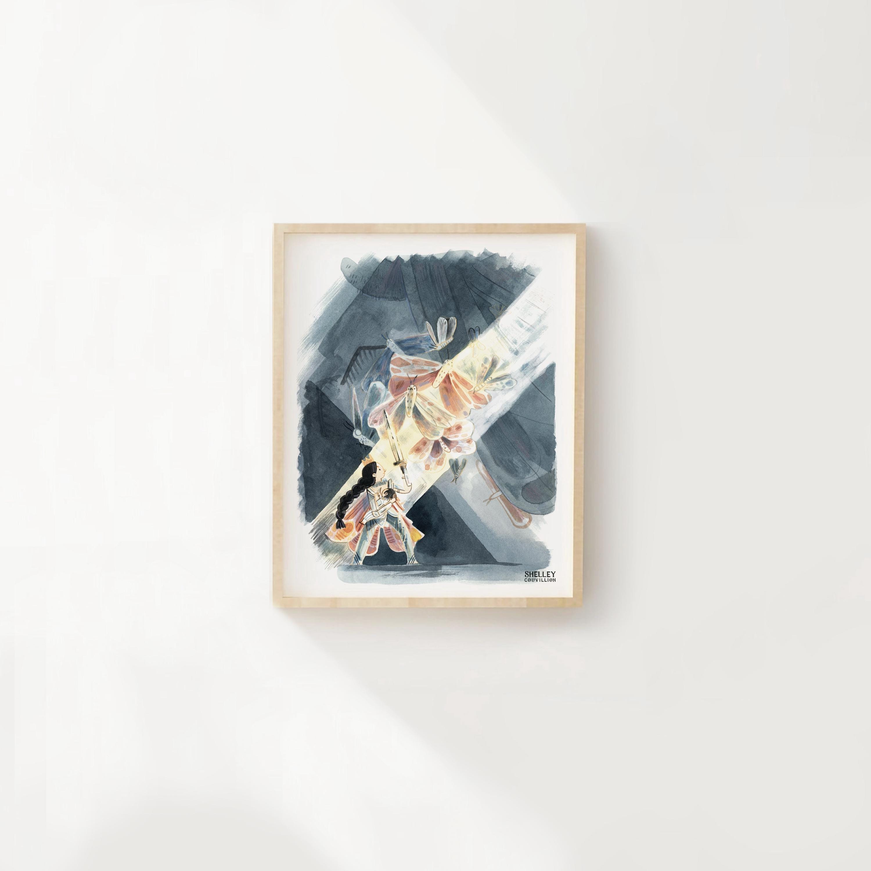 Warrior Moth Mom - Breastfeeding Mom Art- Newborn Baby - New Mom Gift ...