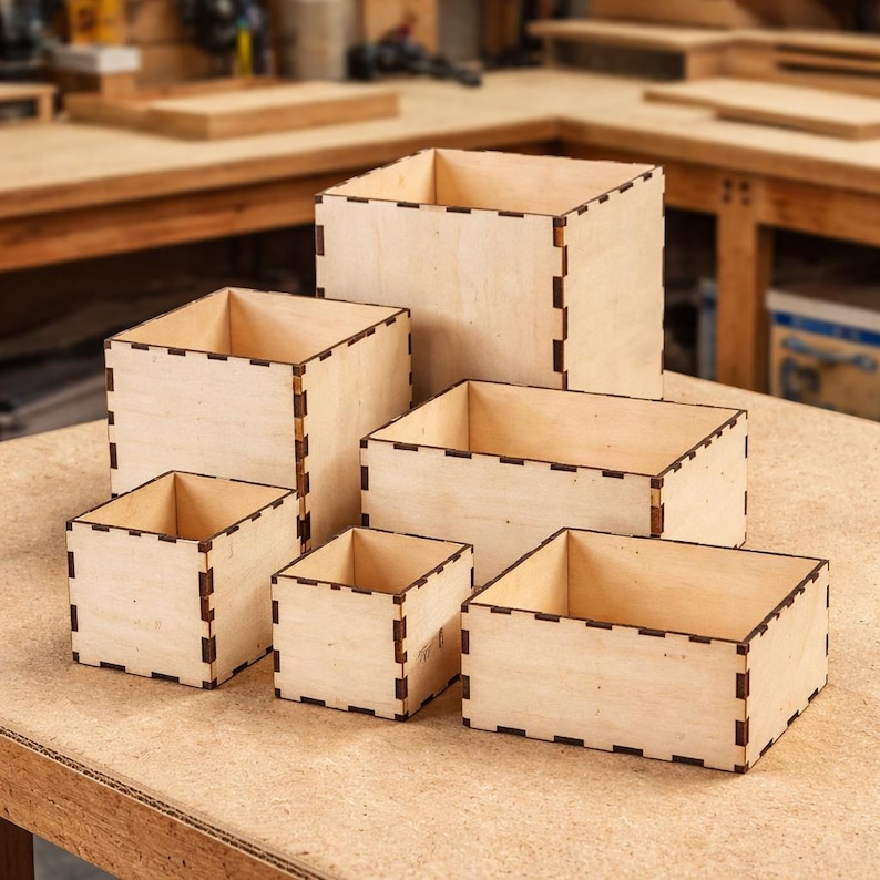 Laser Cutting Box Storage Digital File 3mm Acrylic & Plywood | Svg PDF ...