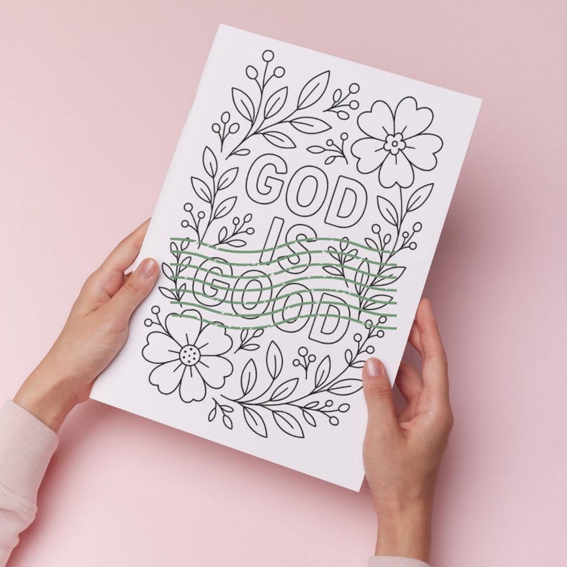 God is Good Coloring Page | Christian Printable Wall Art | Bible Verse ...