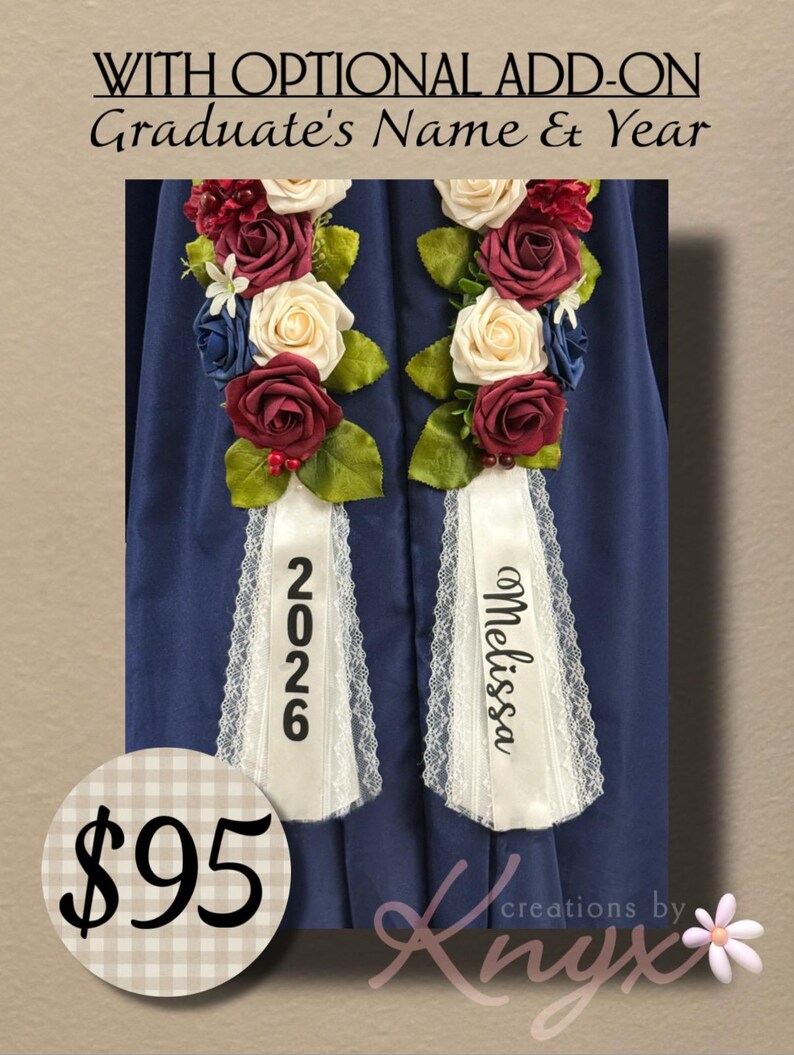 Unique Flower Graduation Lei (pinks and White) (with Long Ribbon Tail ...