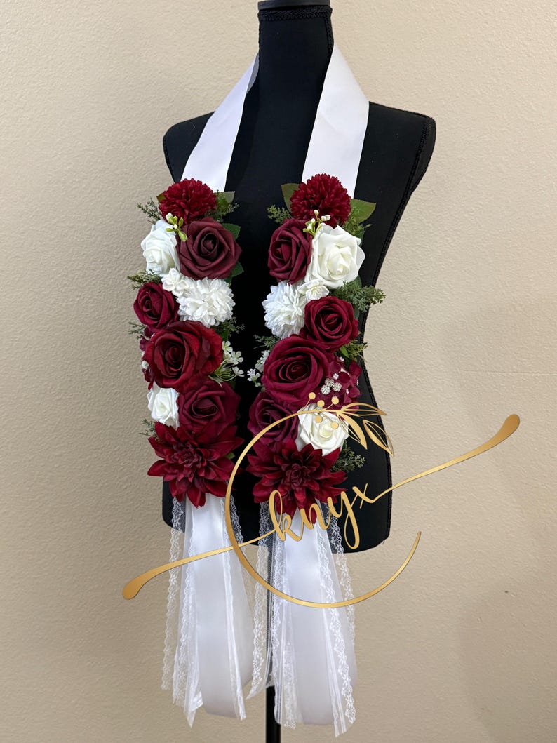 Unique Flower Graduation Lei (RED and WHITE) - Original Design - Etsy