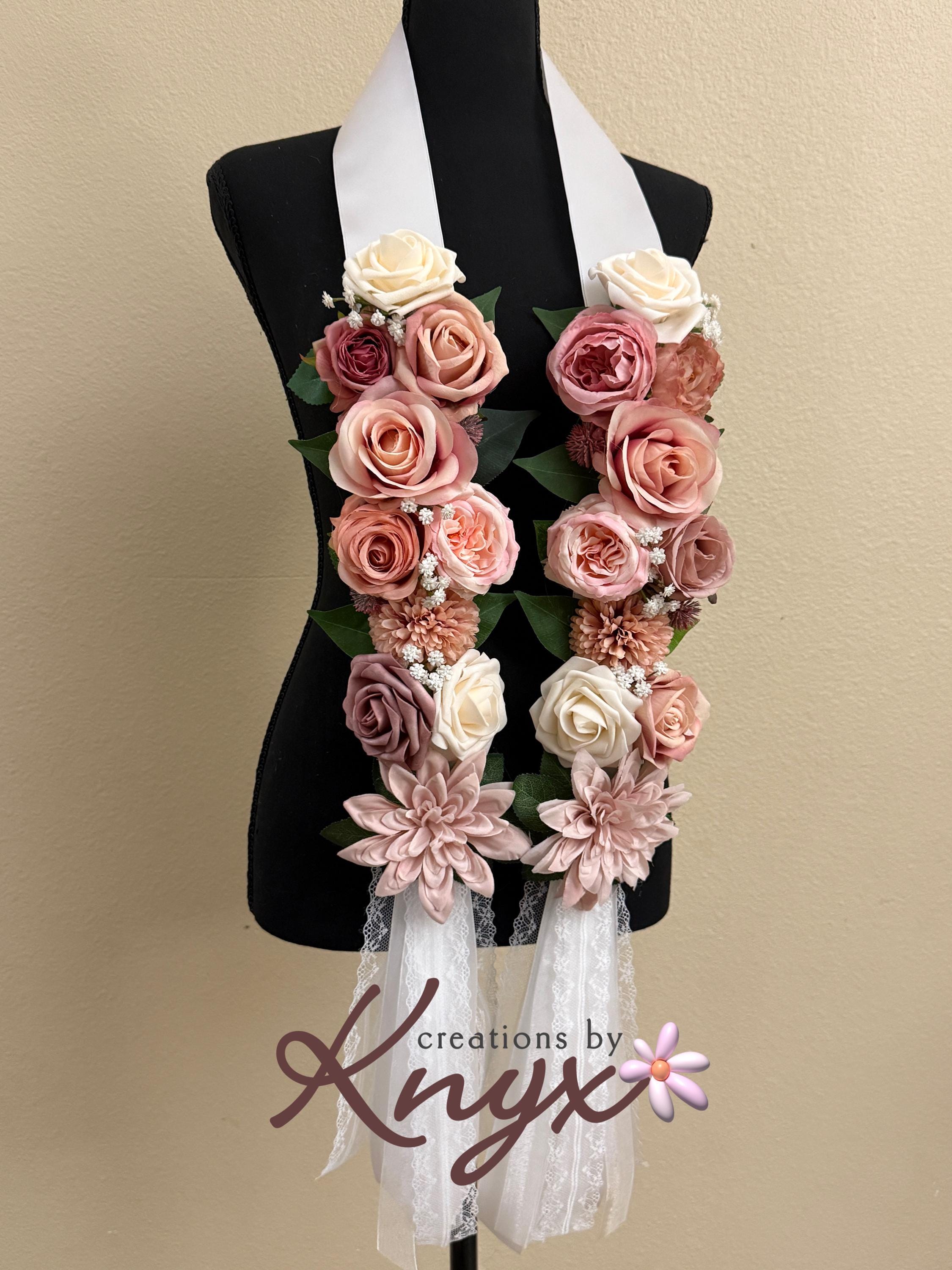 Unique Flower Graduation Lei (pinks and White) - Etsy