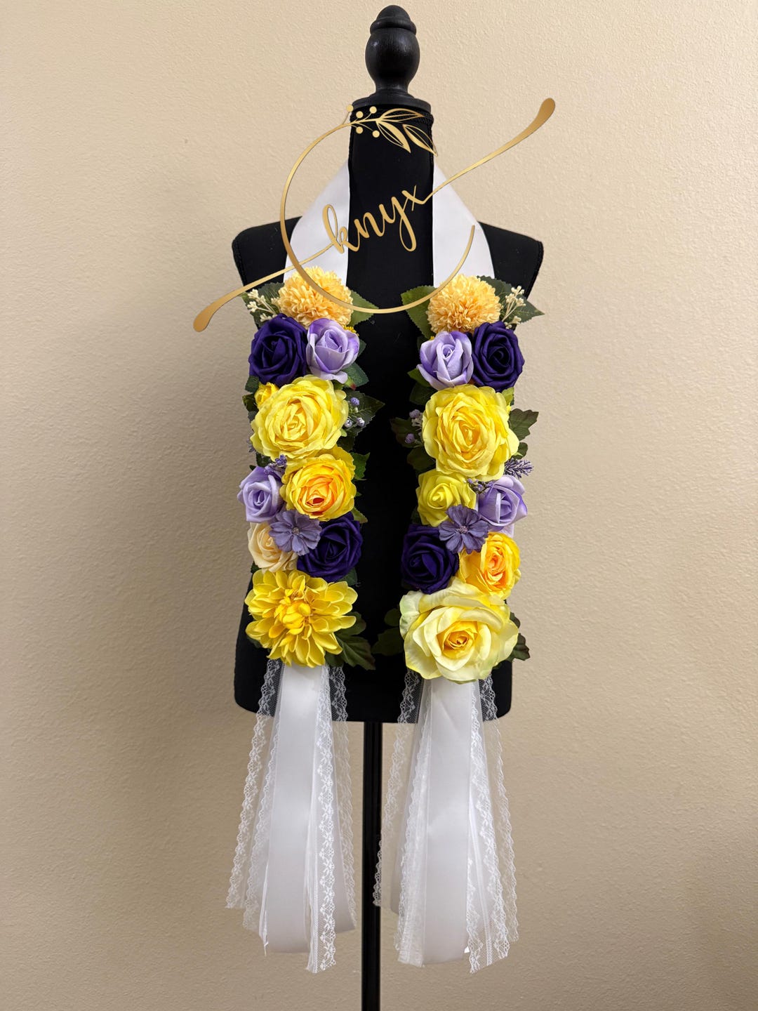 Unique Flower Graduation Lei (PURPLE and YELLOW) - Original Design - Etsy