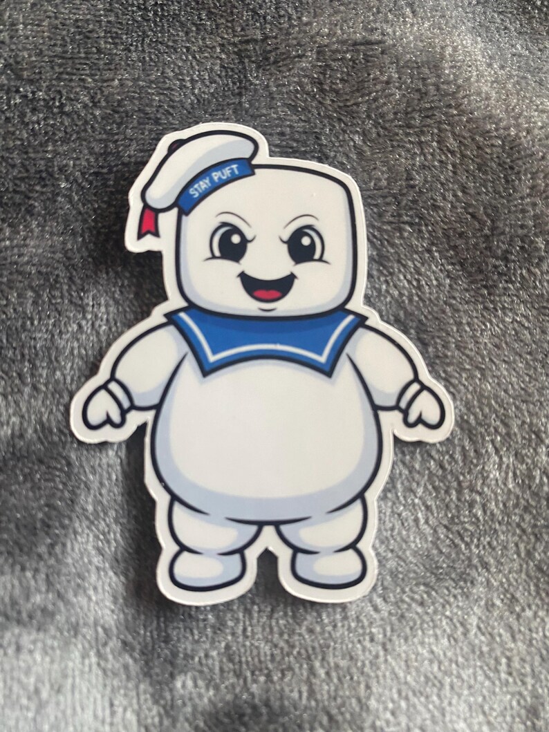 Stay Puft Chibi Sticker: Ghostbusters Fan Art, Water-resistant Sticker ...