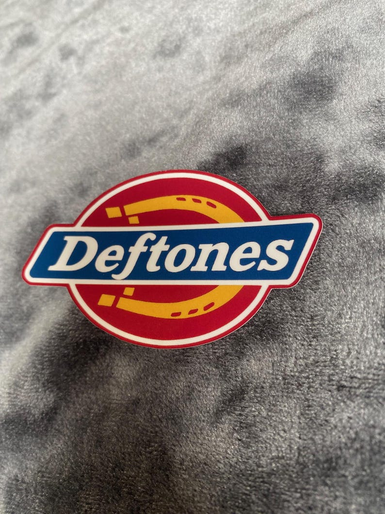 Deftones 'dickies' Inspired Logo Glossy Sticker | Band Stickers ...