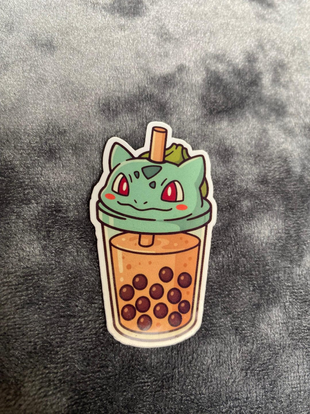 Bulbasaur Boba Tea Vinyl Sticker | Pokemon Fan Art - Etsy