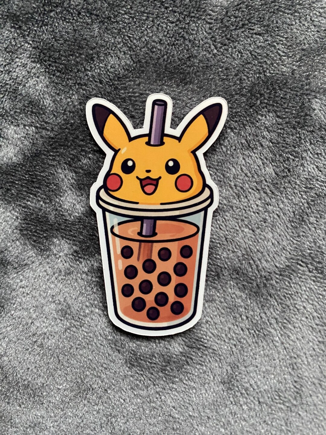 Pikachu Boba Tea Cup Sticker | Pokemon Stickers, Pikachu Stickers ...