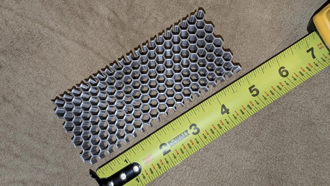 3D Printed PLA Honeycomb Block: Resin Casting Blank for Knife Handles ...