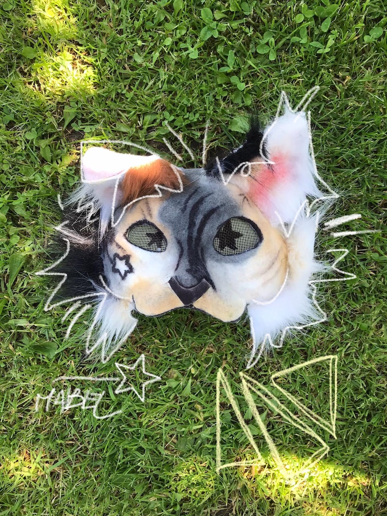 Therian Calico Cat Mask - Etsy