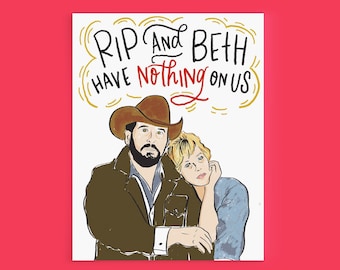 Yellowstone Valentines Card | Etsy