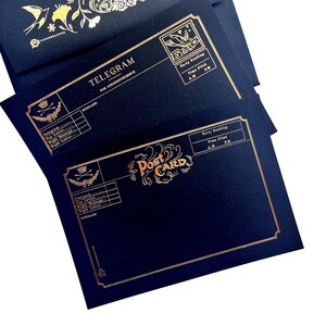 Black Gold Stationary, Telegram, Pen Pal Stationary, Letter Writing ...