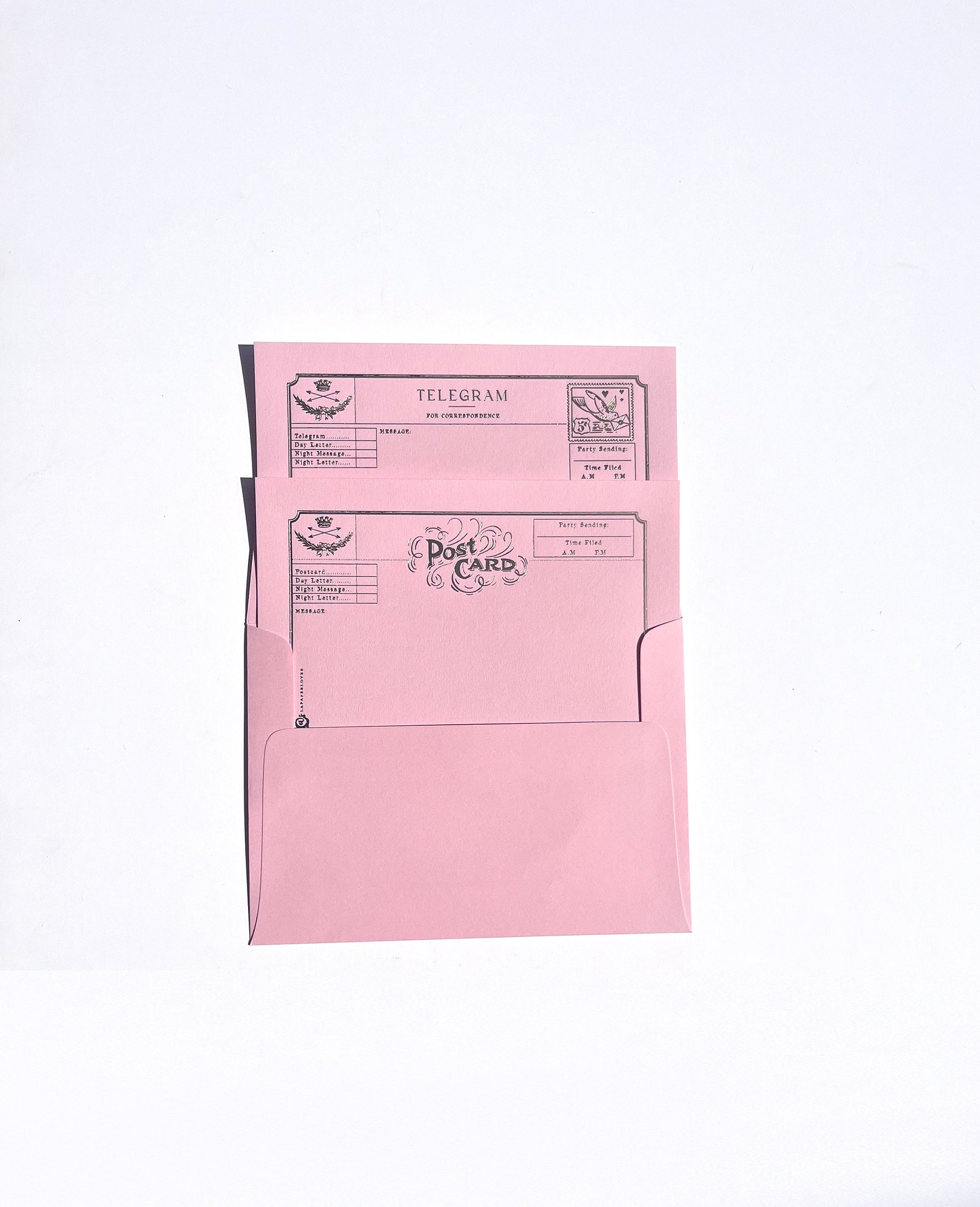 2 Pattern Cute Letter Set Telegram and Postcard Sheets | Cute Writing ...