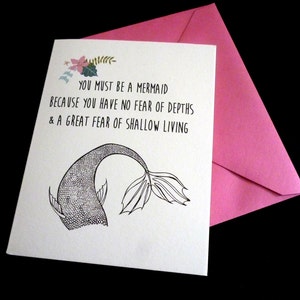 Mermaid Card for a Special Friend Valentine's Greeting for a Best ...