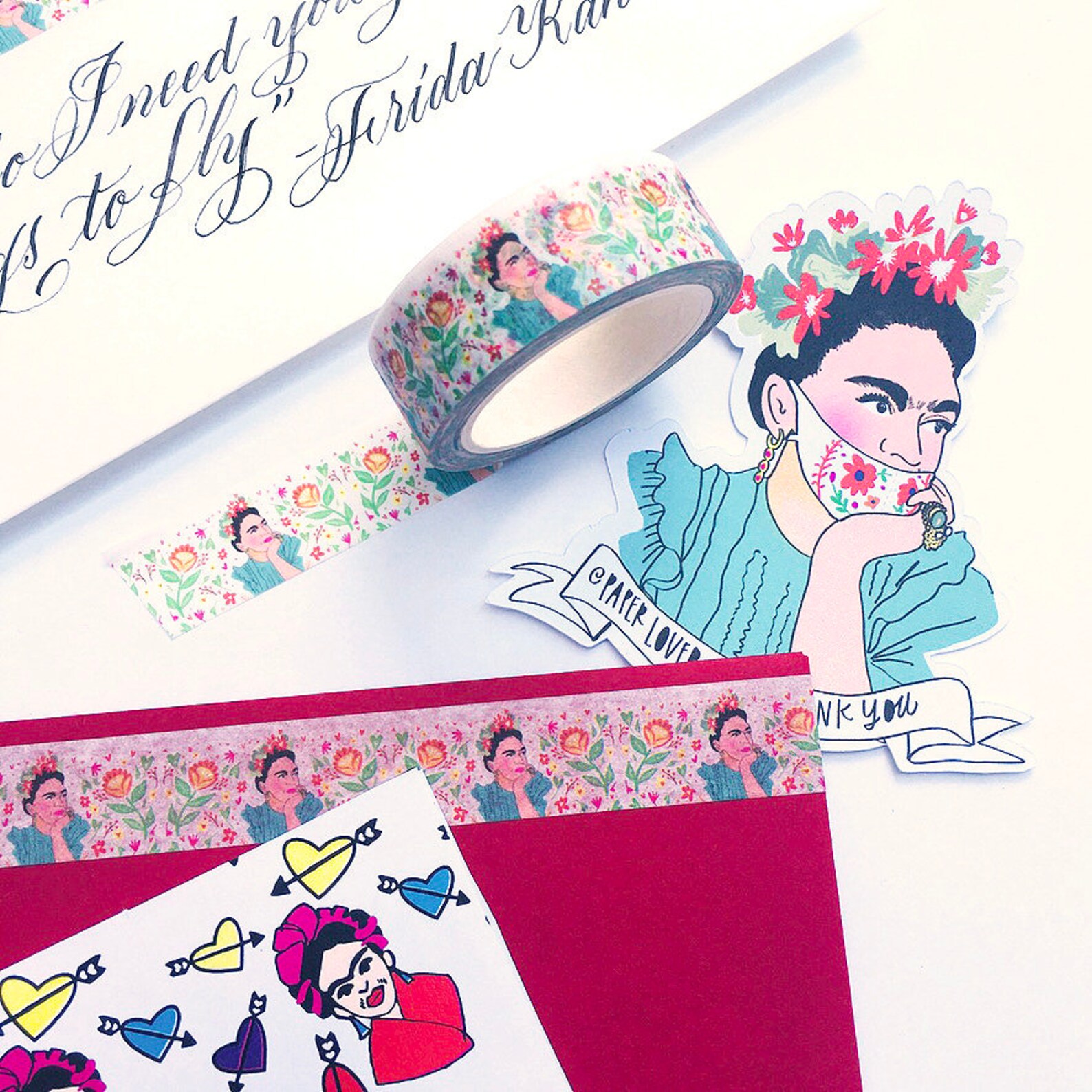 Cute Washi Tape Frida Kahlo Decorative Tape Bullet Journaling - Etsy