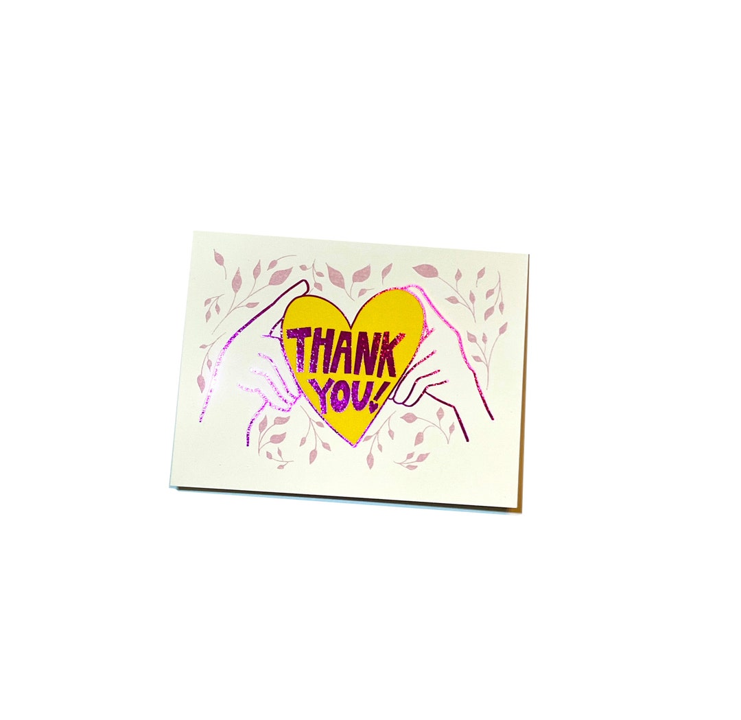 Thank You Metallic Cards Purple Foil Unique Thank You Cute Gratitude ...
