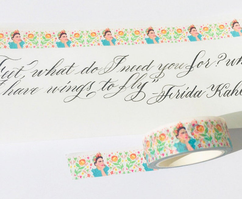 Cute Washi Tape Frida Kahlo Decorative Tape Bullet Journaling - Etsy