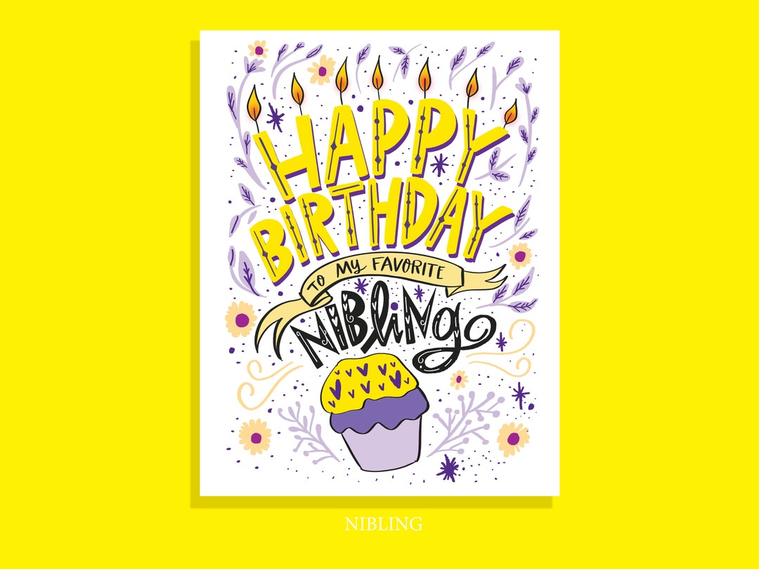Nibling Happy Birthday Pronouns Matter LGBTQ Card Beautiful You Are ...