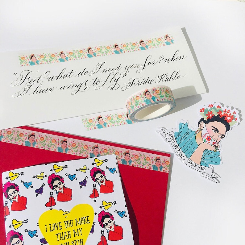 Cute Washi Tape Frida Kahlo Decorative Tape Bullet Journaling - Etsy