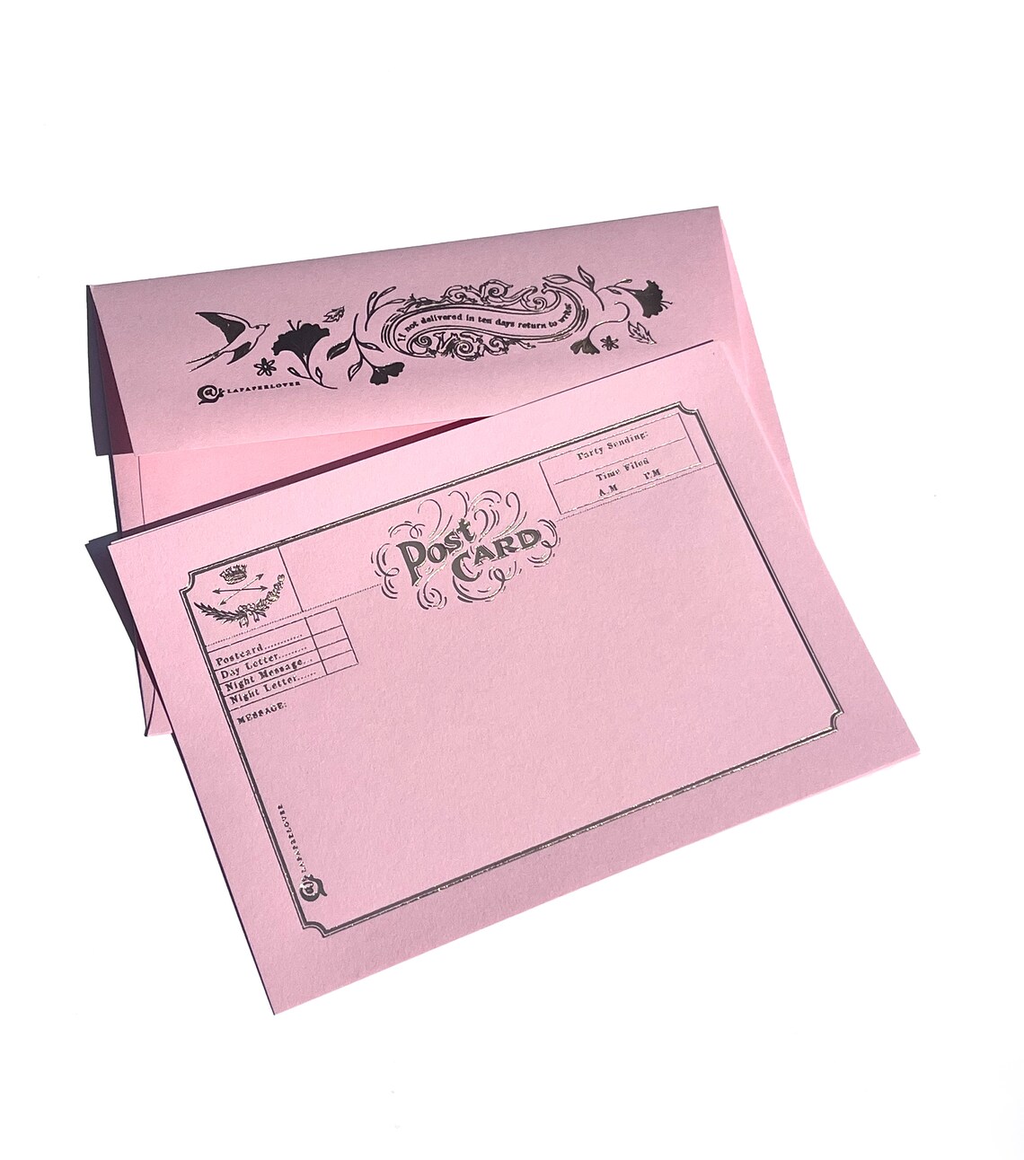 2 Pattern Cute Letter Set Telegram and Postcard Sheets | Cute Writing ...