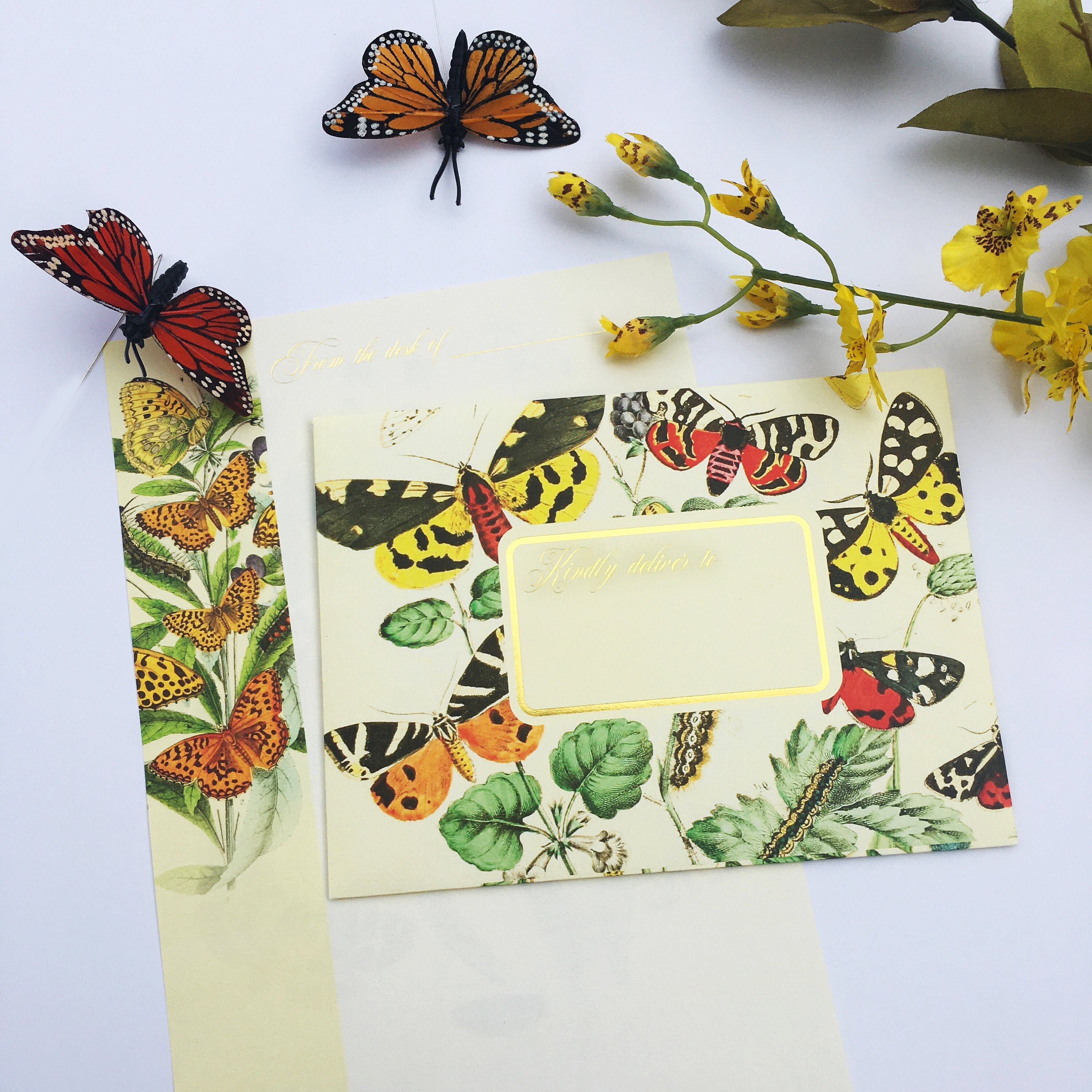 Pen Pal Monarch Butterfly Kit Writing Paper Set pretty - Etsy