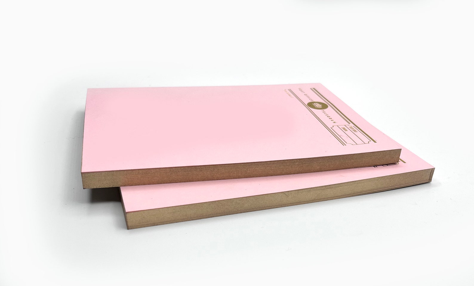 Pink Notepad With Telegram Motif Gold Edges 70 Sheets Each One Gold ...