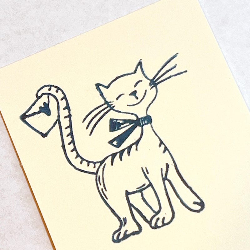 Cat Rubber Stamp - Etsy