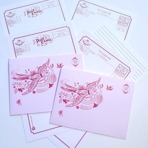 Dove Bird Stationery Set With Postcard Telegram Writing Sheets W ...