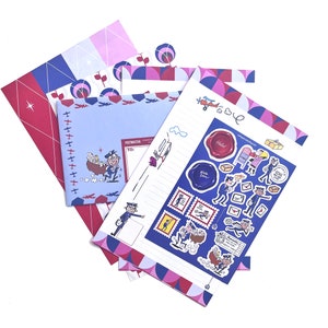 Mr Zip Mid Century Stationery Set Double-sided Letter Writing Sheets ...