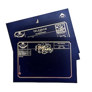 Black Gold Stationary, Telegram, Pen Pal Stationary, Letter Writing ...