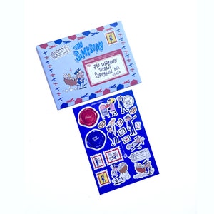 Mr Zip Sticker A6 Sheet Perfect for Snail Mail Pen Pal Gift Vintage Mid ...