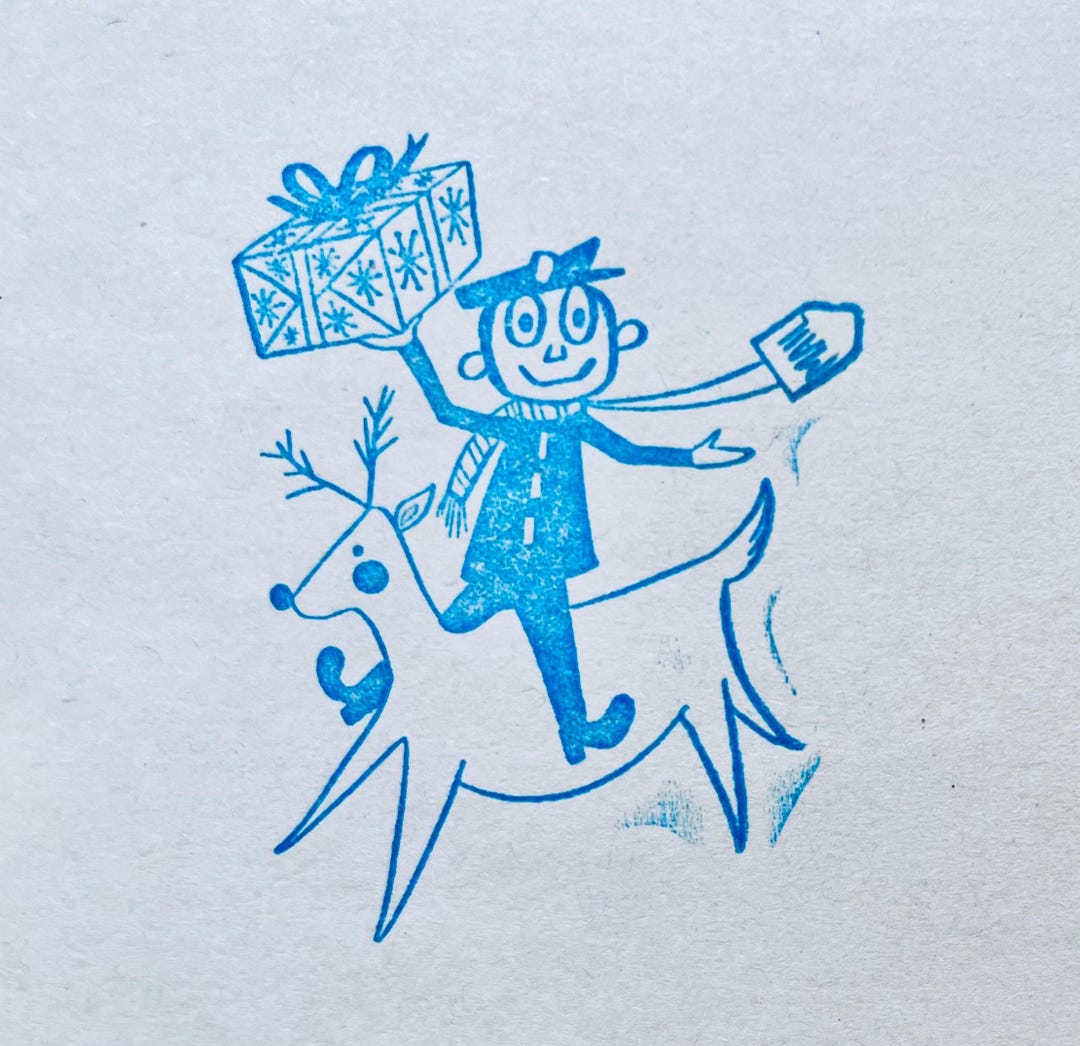 Mr. Zip Christmas Rubber Stamp Package Envelope Decor Bujo Snail Mail ...