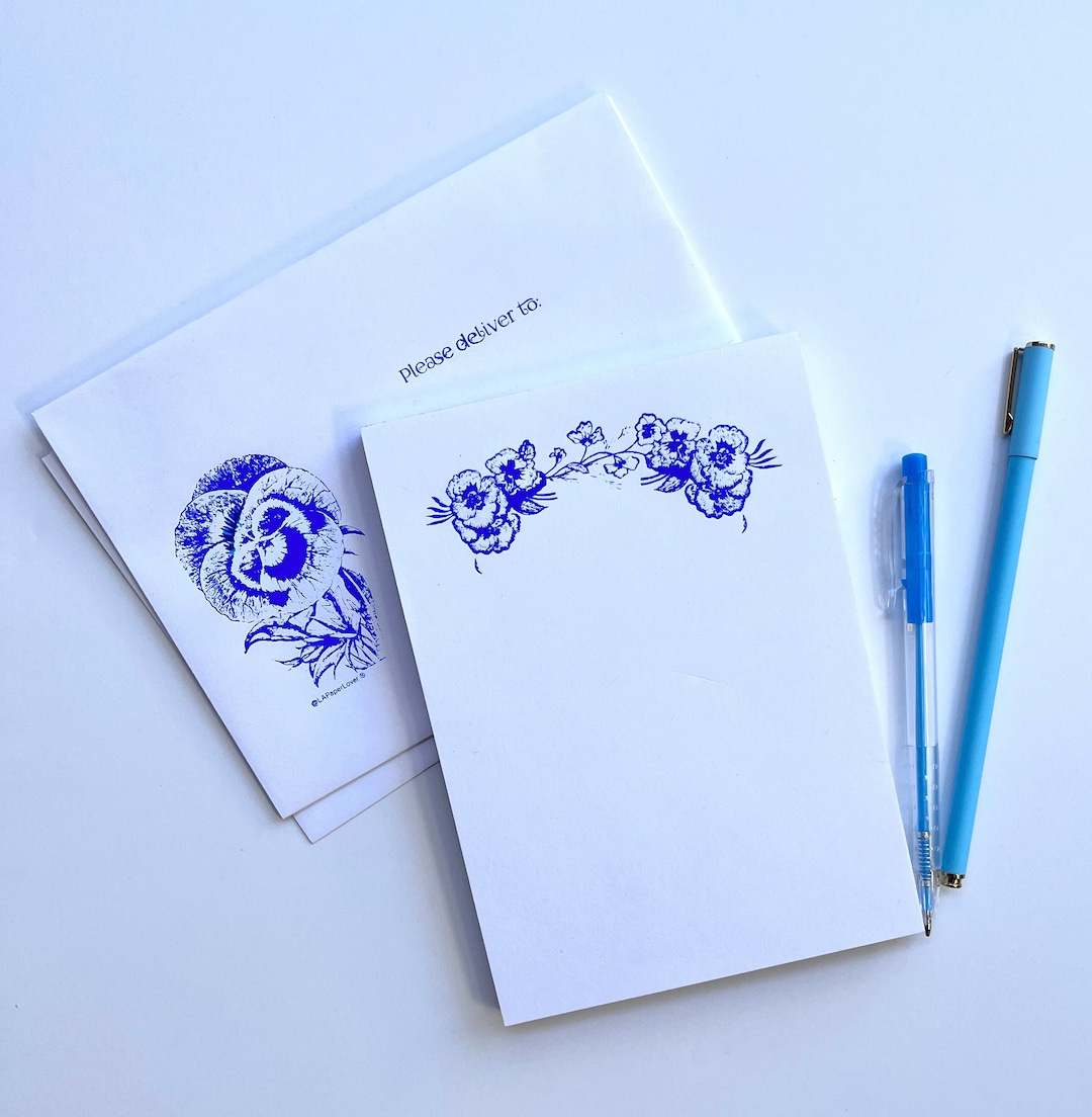 Delft Motif Elegant Notepad 70 Letter Writing Sheets Every Single Has ...