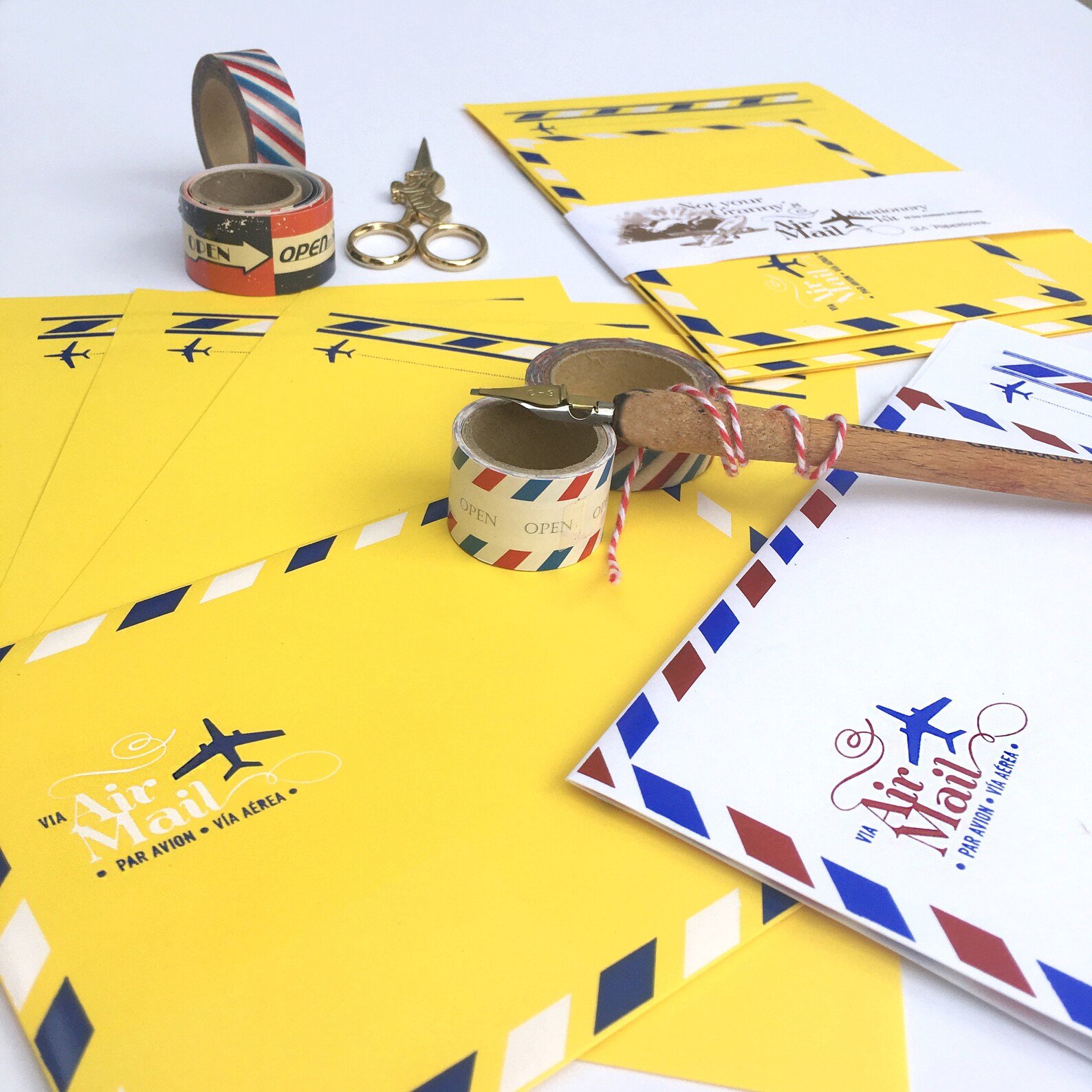 AIR MAIL Par Avion Vía áerea Beautiful Stationery Kit for - Etsy