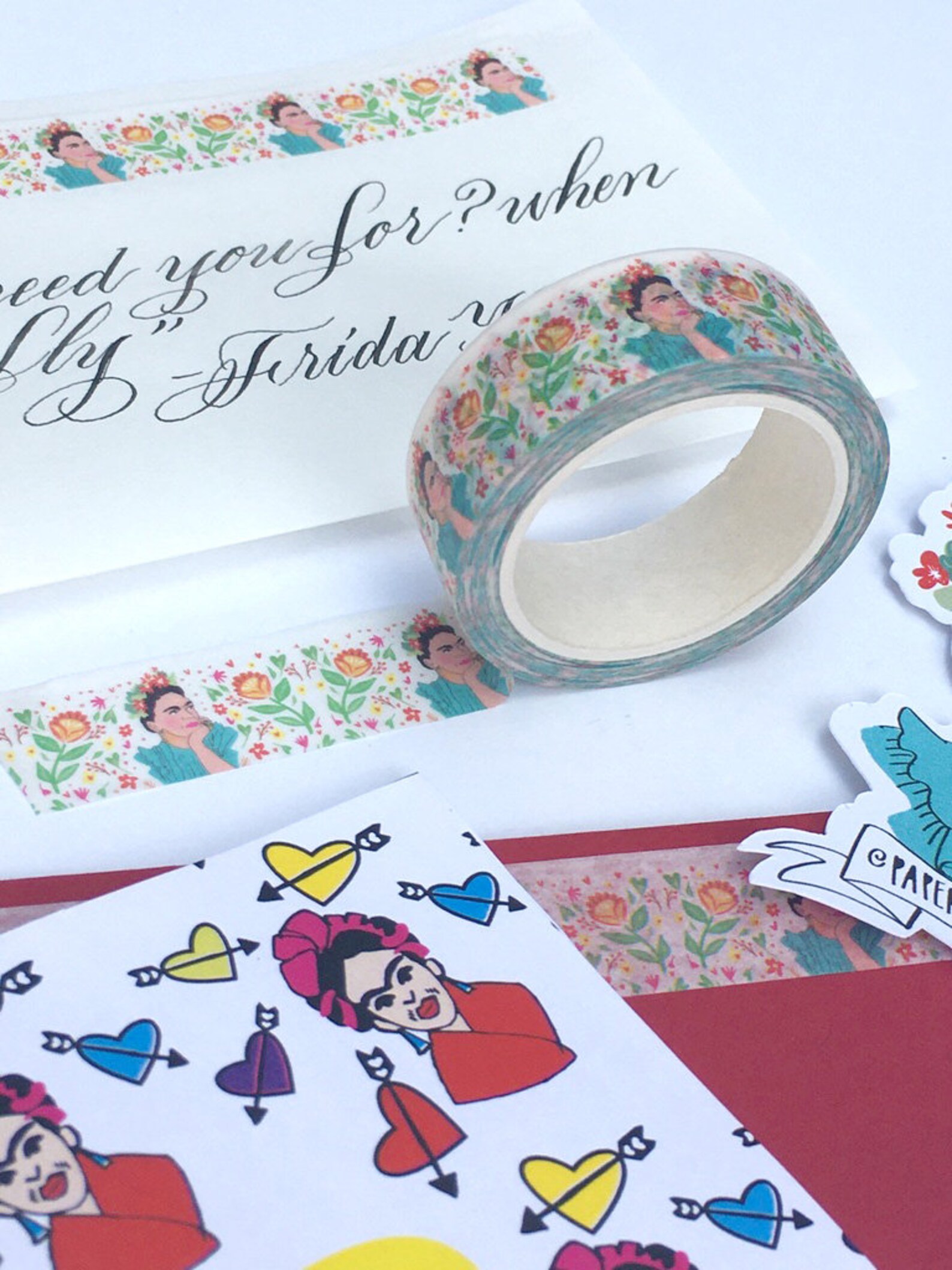 Cute Washi Tape Frida Kahlo Decorative Tape Bullet Journaling - Etsy
